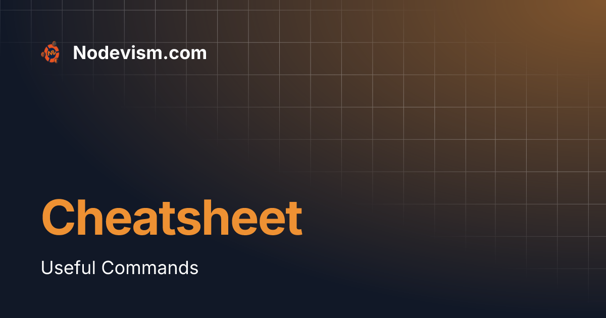 Cheatsheet | Nodevism.com