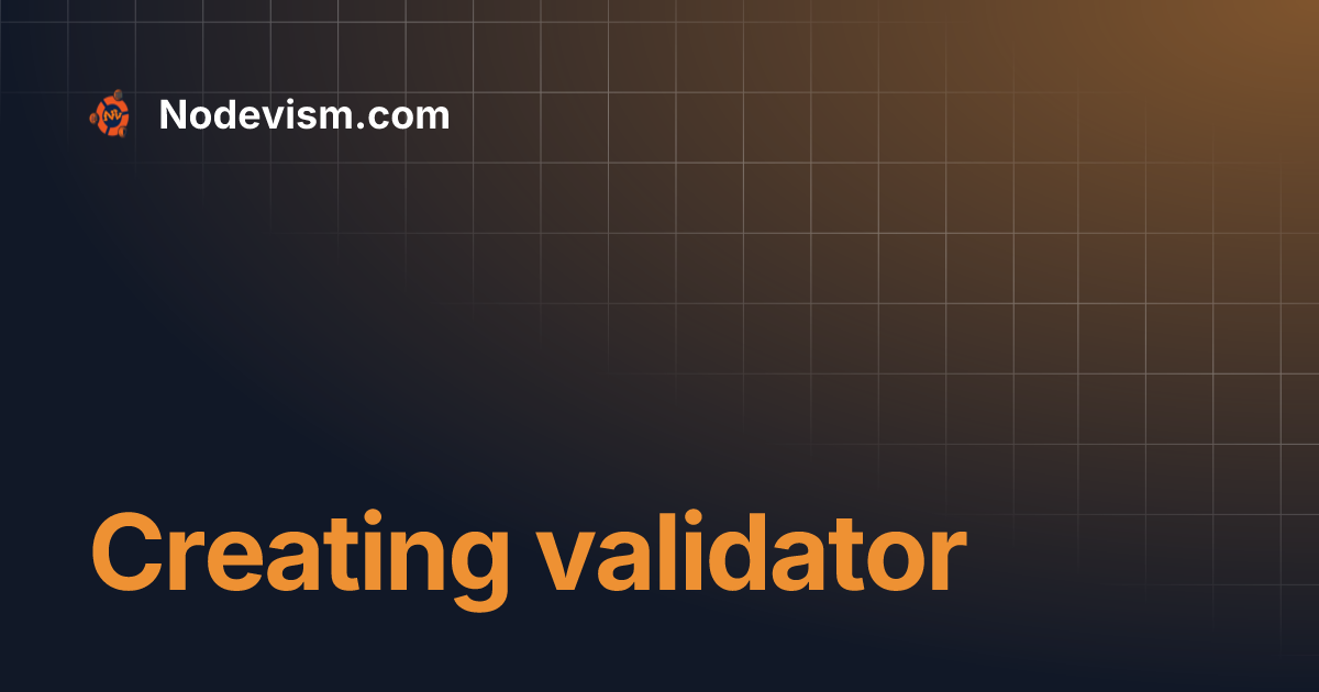 Creating validator | Nodevism.com