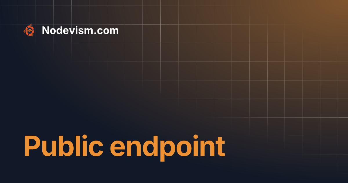 Public endpoint | Nodevism.com